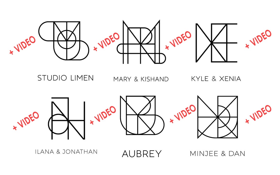 Custom Name Logo Design VIDEO Minimal Tattoo Word Letter | Etsy