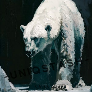 Dramatic Animal Oil Portrait Print on Canvas: Zebra, Panda, Parrot ...