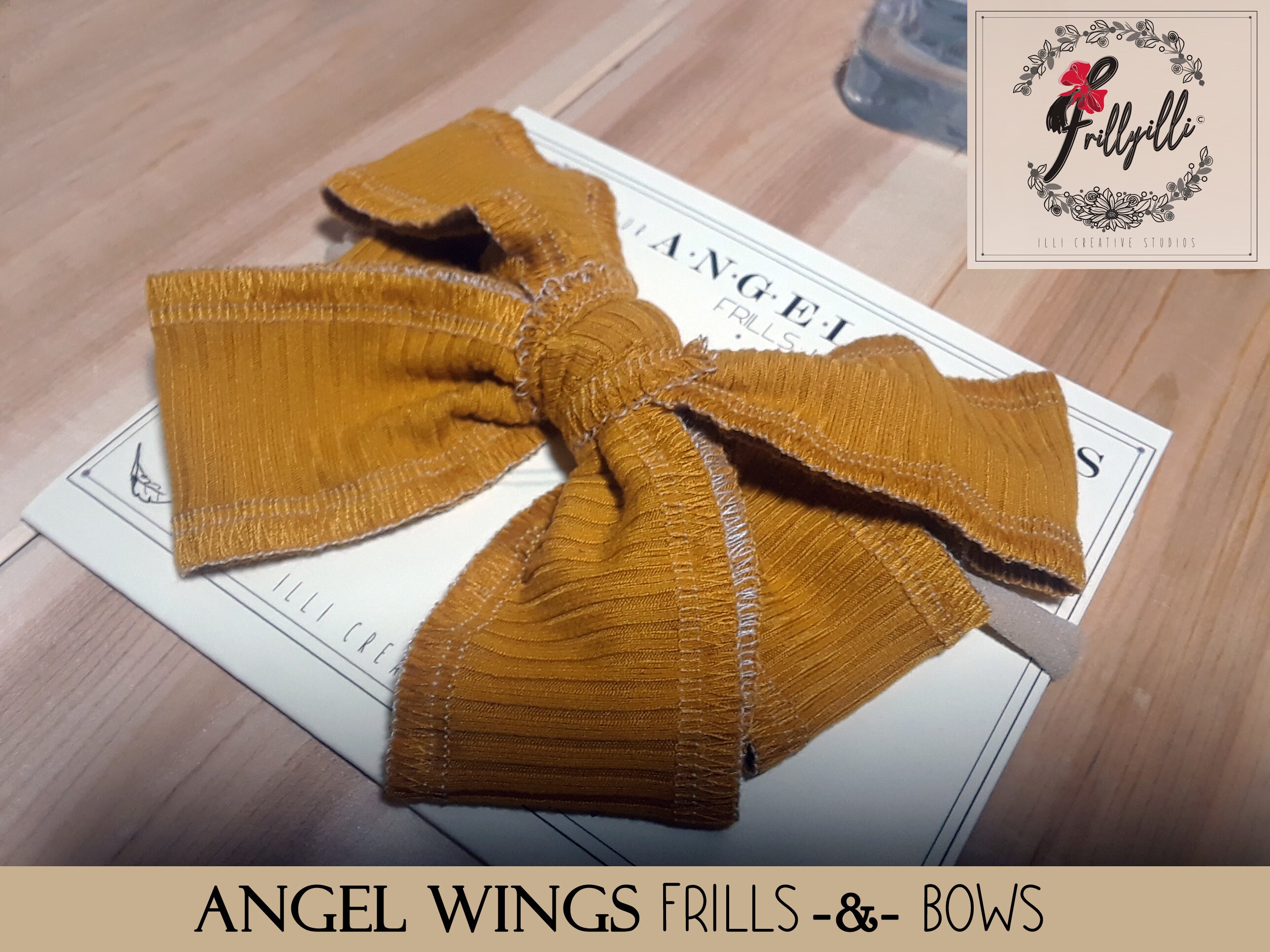 Fall Angel Wing bows soft stretch Frillyilli custom bows | Etsy
