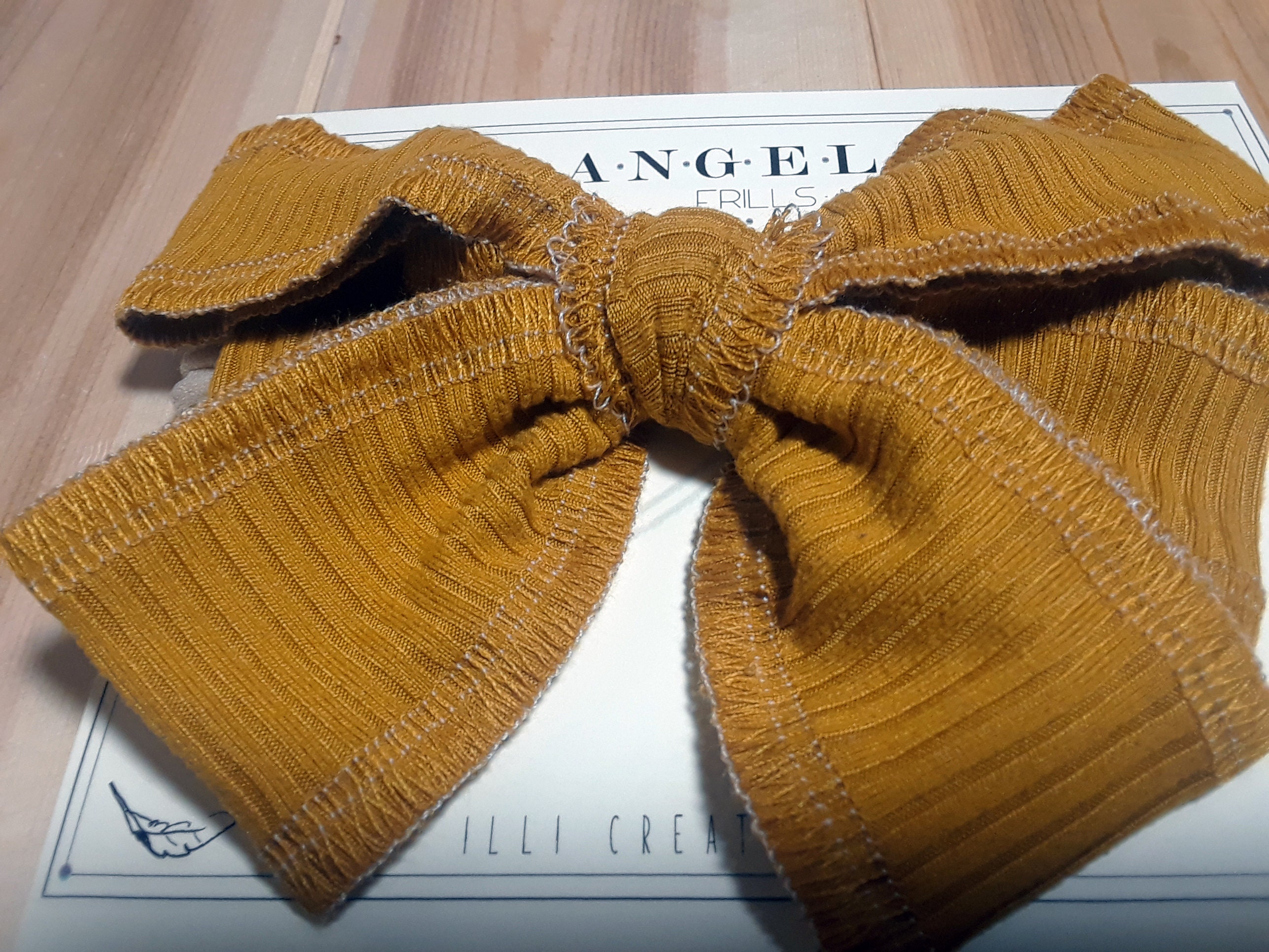 Fall Angel Wing bows soft stretch Frillyilli custom bows | Etsy