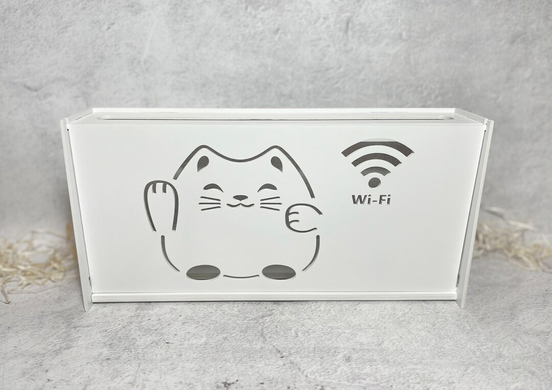 Wi-fi Router Storage Box, 40x20x8 Cm, White - Etsy