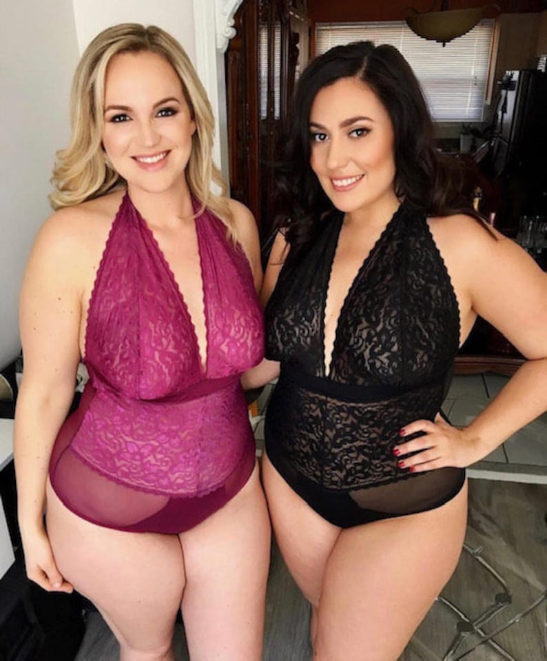 Plus Size Lace Mesh Back Teddy/plus Size Lingerie/plus Size/plus Size Clothing/plus Size Teddy ...