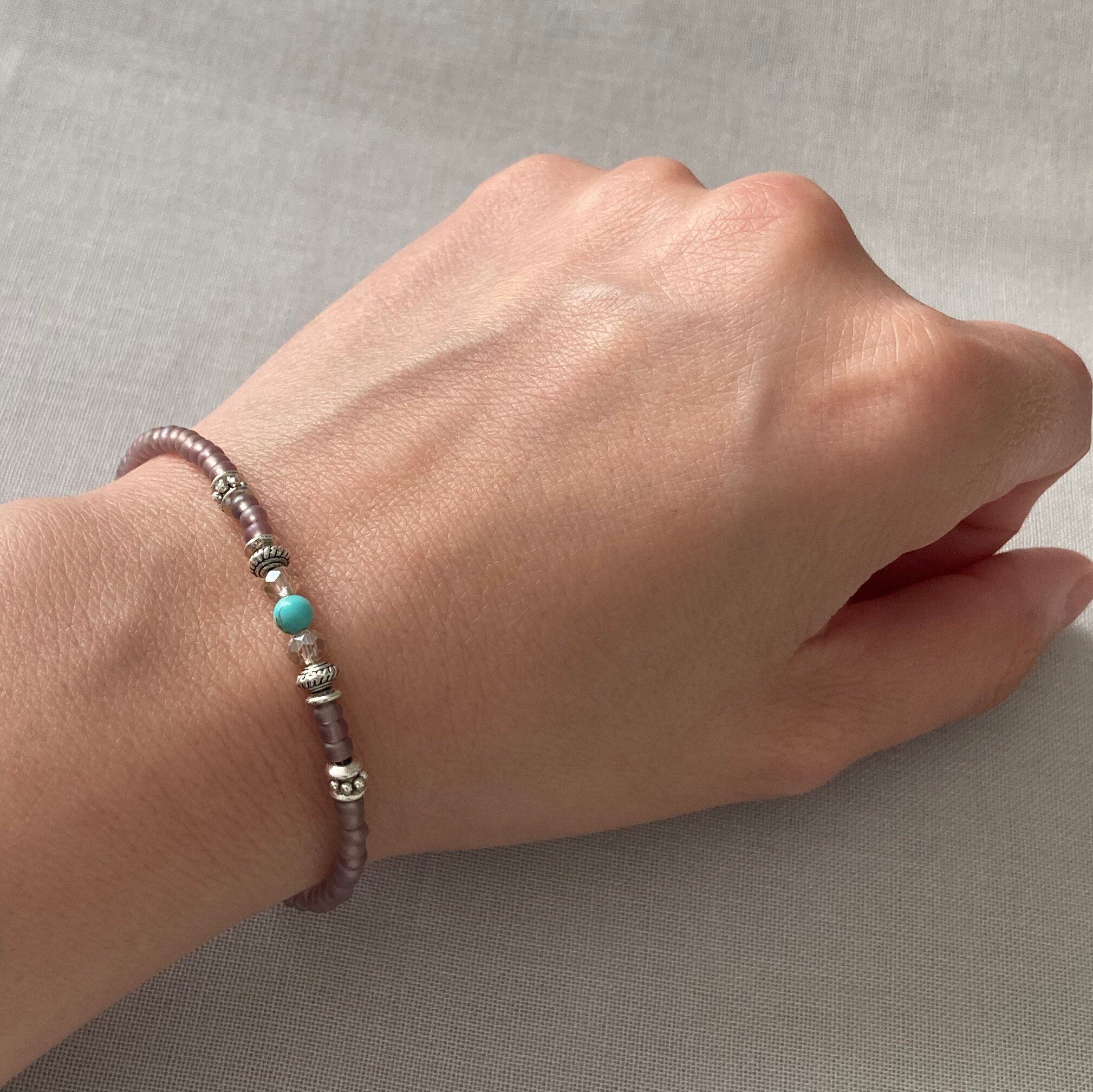 Beaded Bracelet, Single Strand Beaded Bracelet, Dainty Bracelet ...