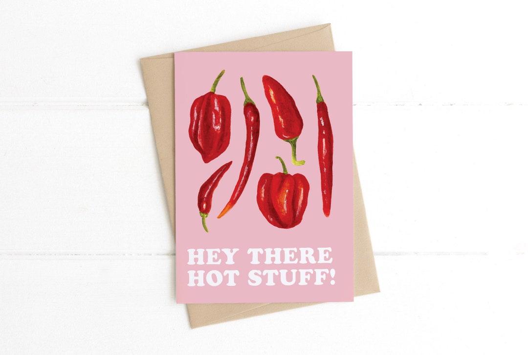 Hey There Hot Stuff Spicy Anniversary Couples Card - Etsy