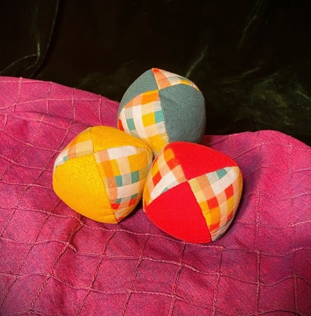 Set of 3 Juggling Balls in Stripes, Symbols, and Geometric Shapes - Etsy