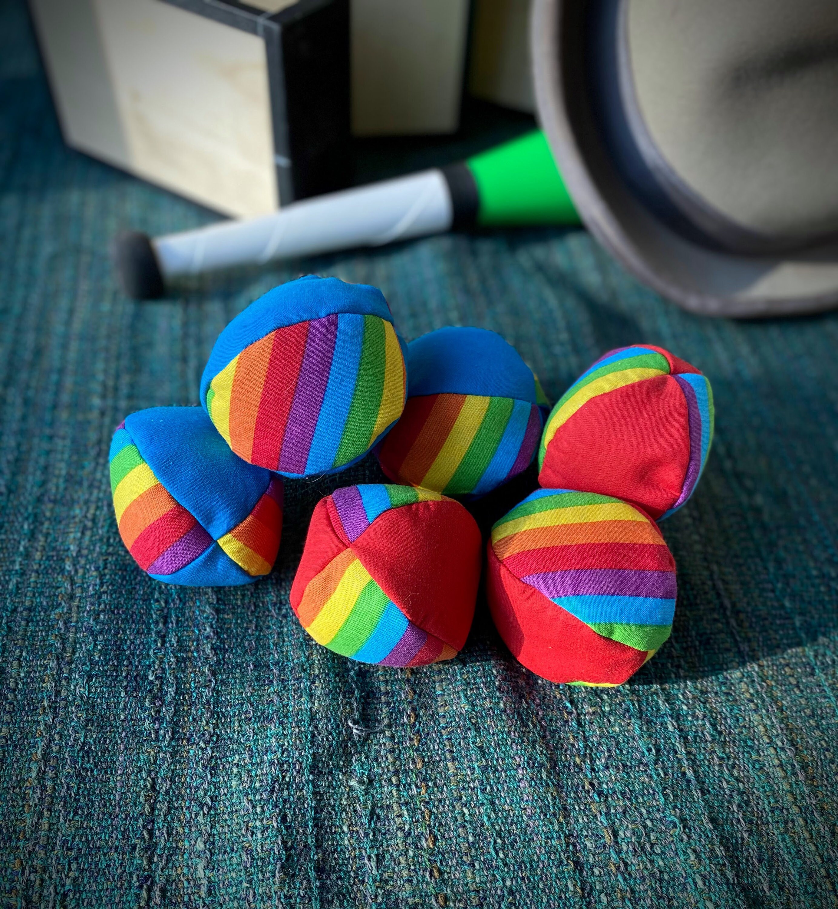 Set of 3 Juggling Balls in Stripes, Symbols, and Geometric Shapes - Etsy