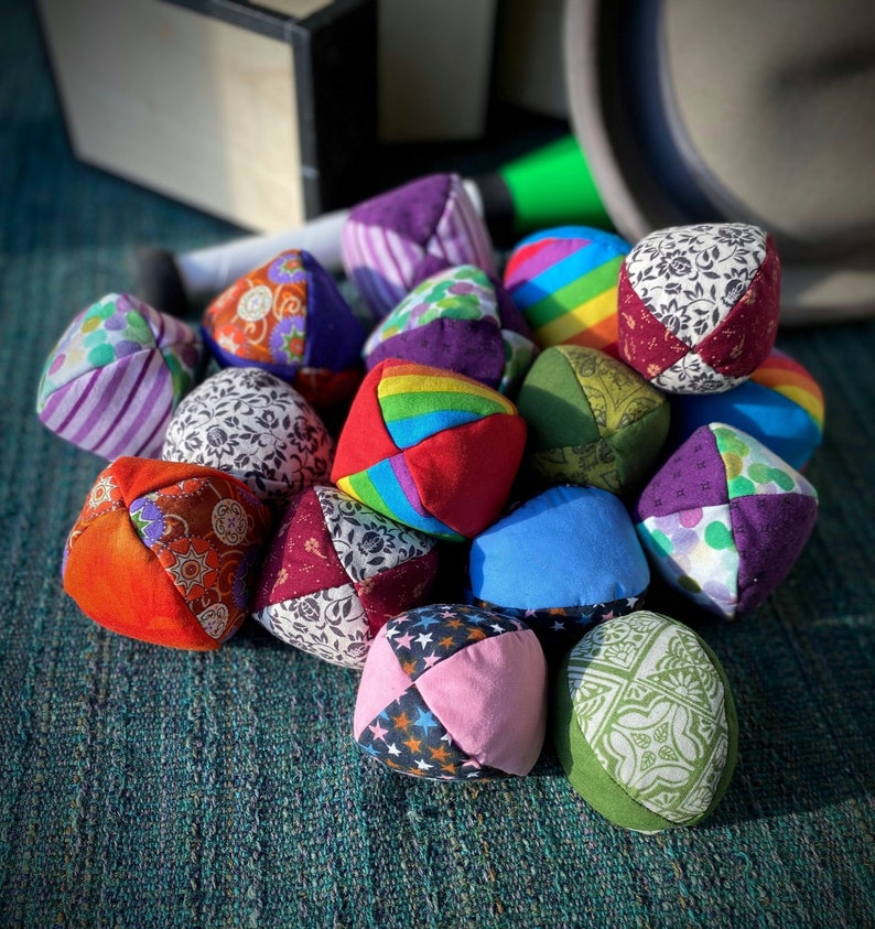 Set of 3 Juggling Balls in Stripes, Symbols, and Geometric Shapes - Etsy