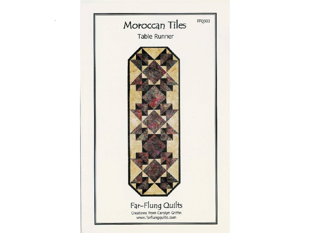 Downloadable Moroccan Tiles Table Runner Pattern FFQ002 - Etsy