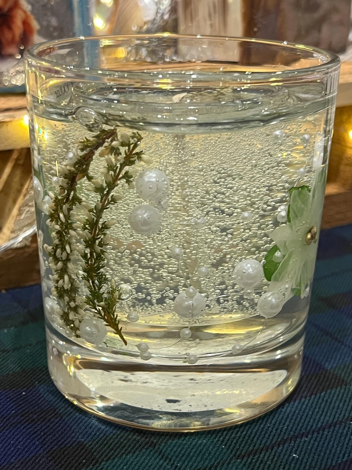 Gel Wax Candle With Real Highland Heather and Artificial Flowers ...
