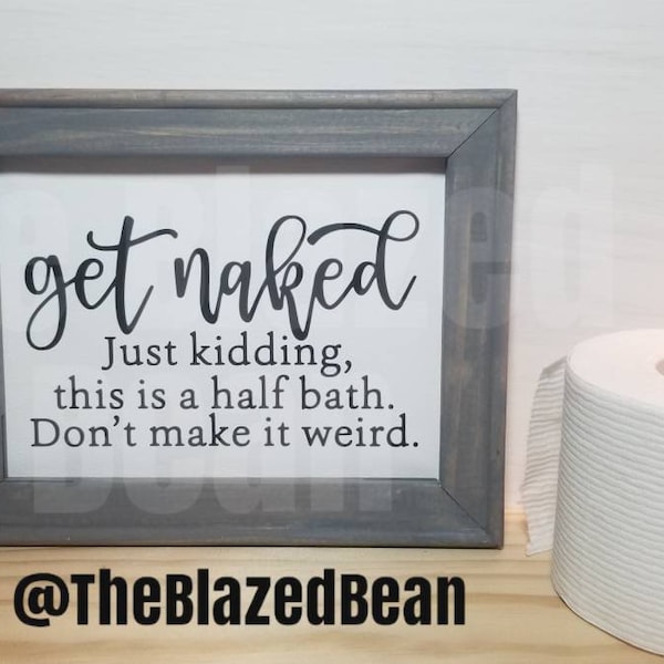 Half Bath Sign - Etsy