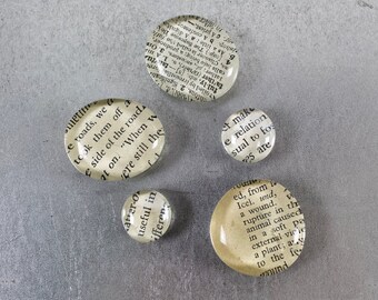 Book Page Bottlecap Magnets Book Gift Floral Book Page - Etsy