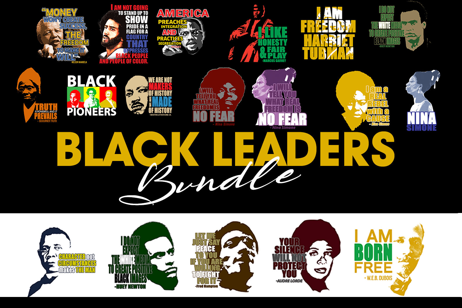 Black Leaders Bundle PNG Black Civil Rights Leaders Hi-res - Etsy
