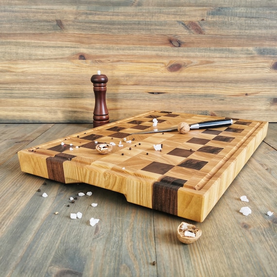 End Grain Butcher Block Board With Juice Groove Etsy Denmark
