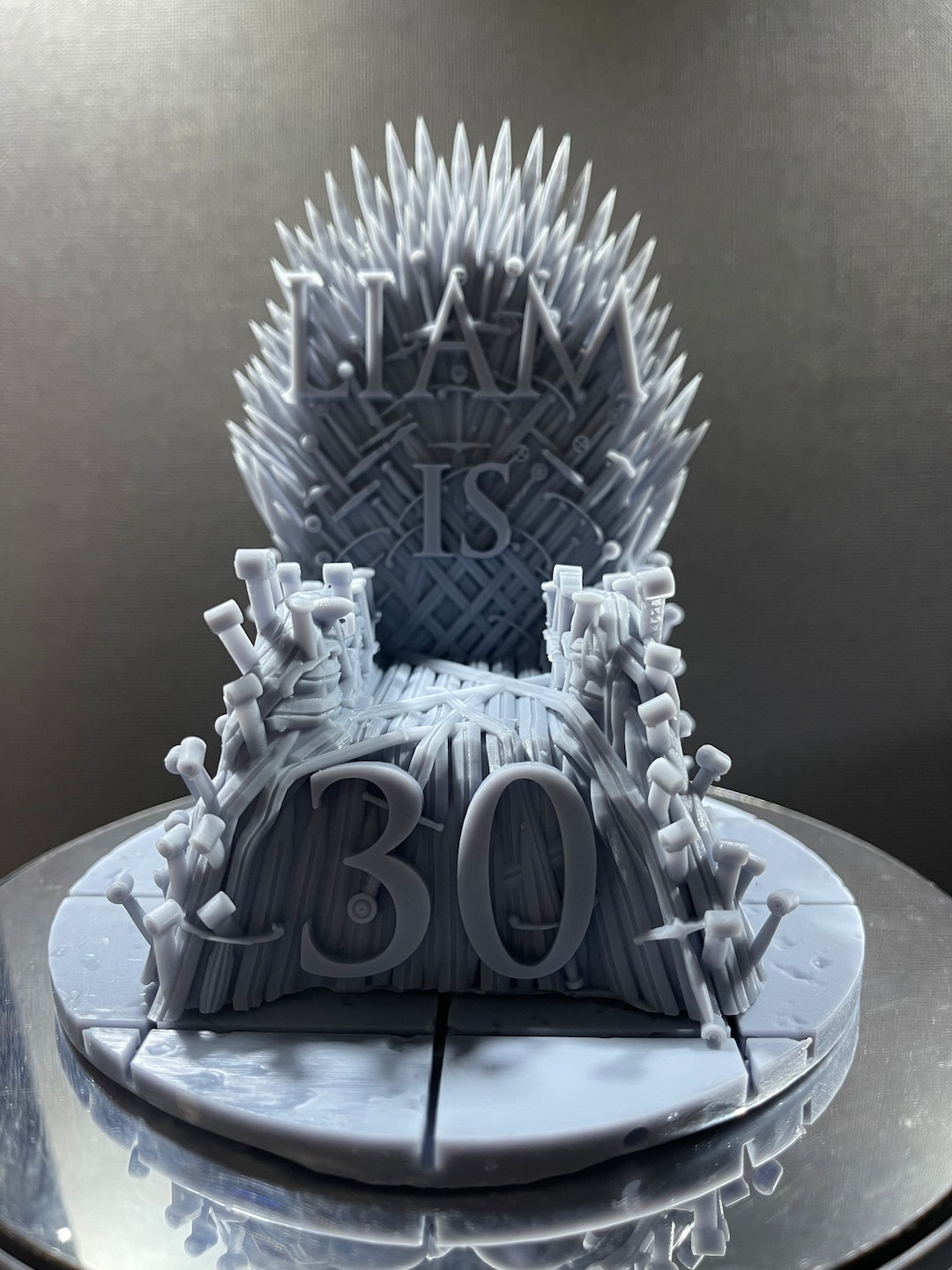 3D Printed **NEW** Resin High Quality Throne Personalised Cake Topper ...