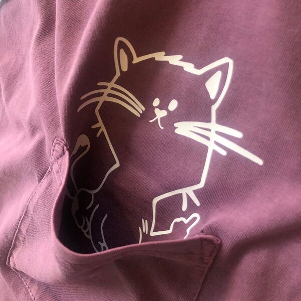 Middle Finger Cat - Etsy