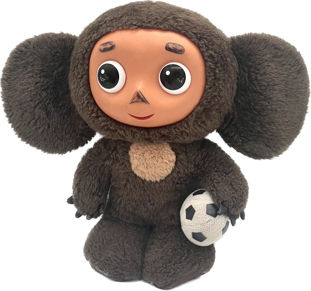 Large Cheburashka Footballer Football Figurine 28 Cm Vintage Cartoon ...