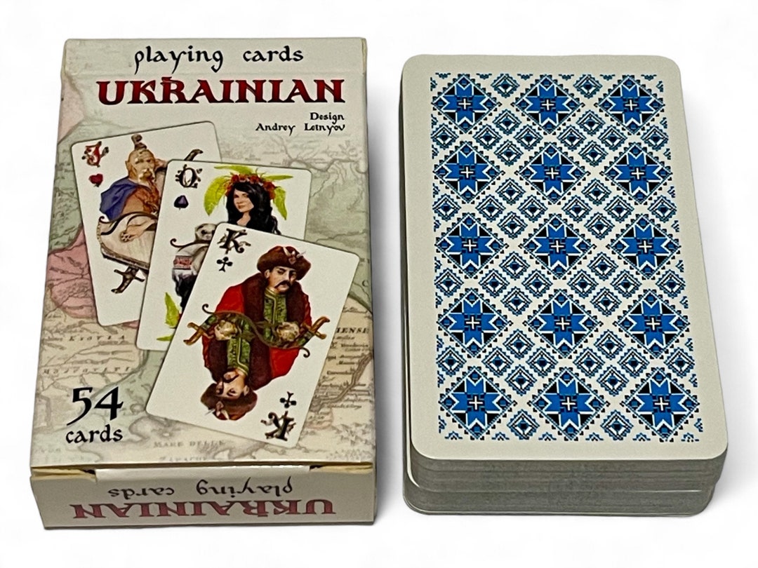 Playing Cards Ukrainian Themed Mini Size 54 Cards Deck Set Gift From ...