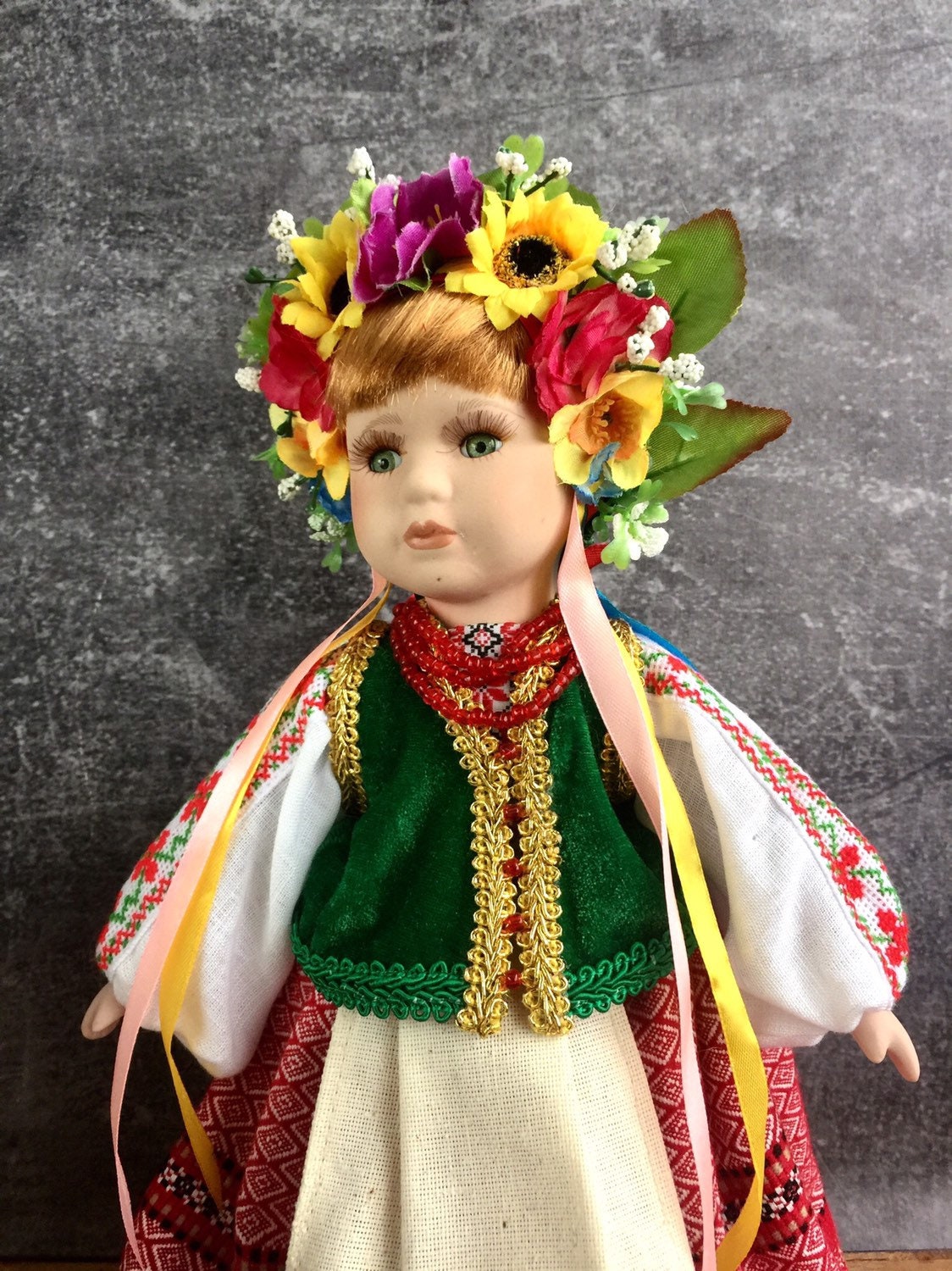 Blonde Ukrainian Doll 37 Cm 145 Inches Handcrafted Porcelain Etsy