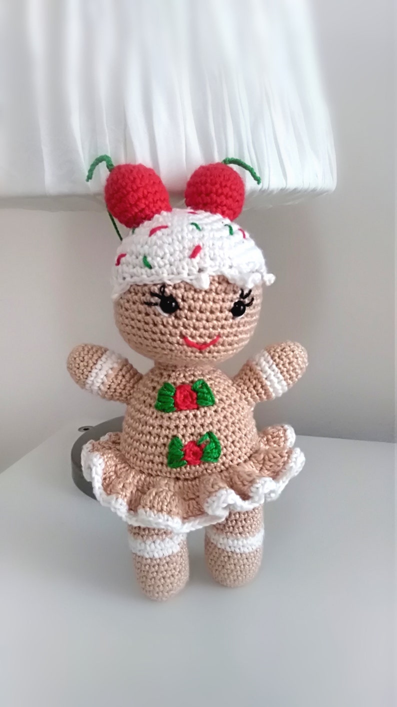 Gingerbread girl Christmas doll Gingerbella Christmas | Etsy