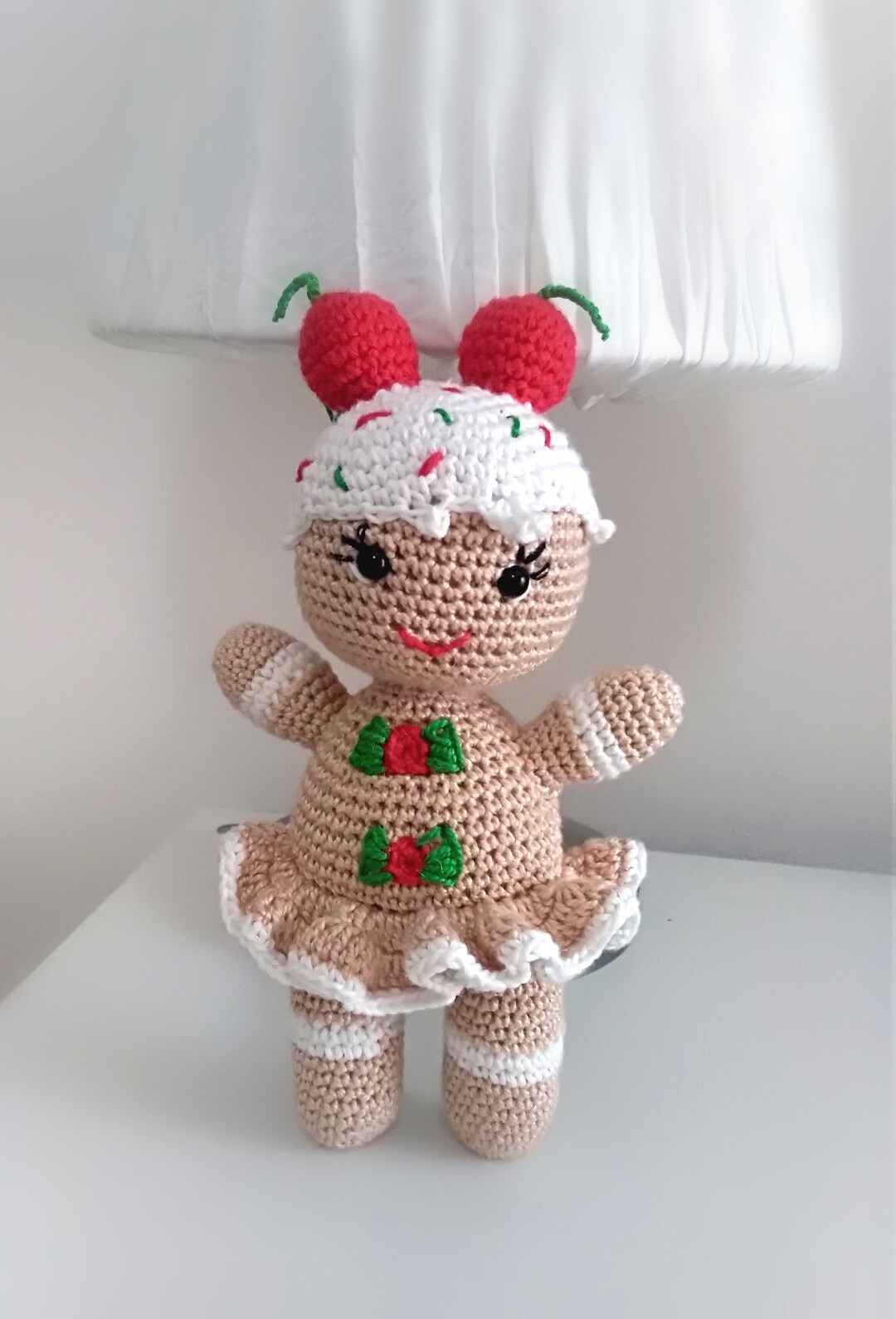 Gingerbread Girl, Christmas Doll, Gingerbella, Christmas Ornament ...
