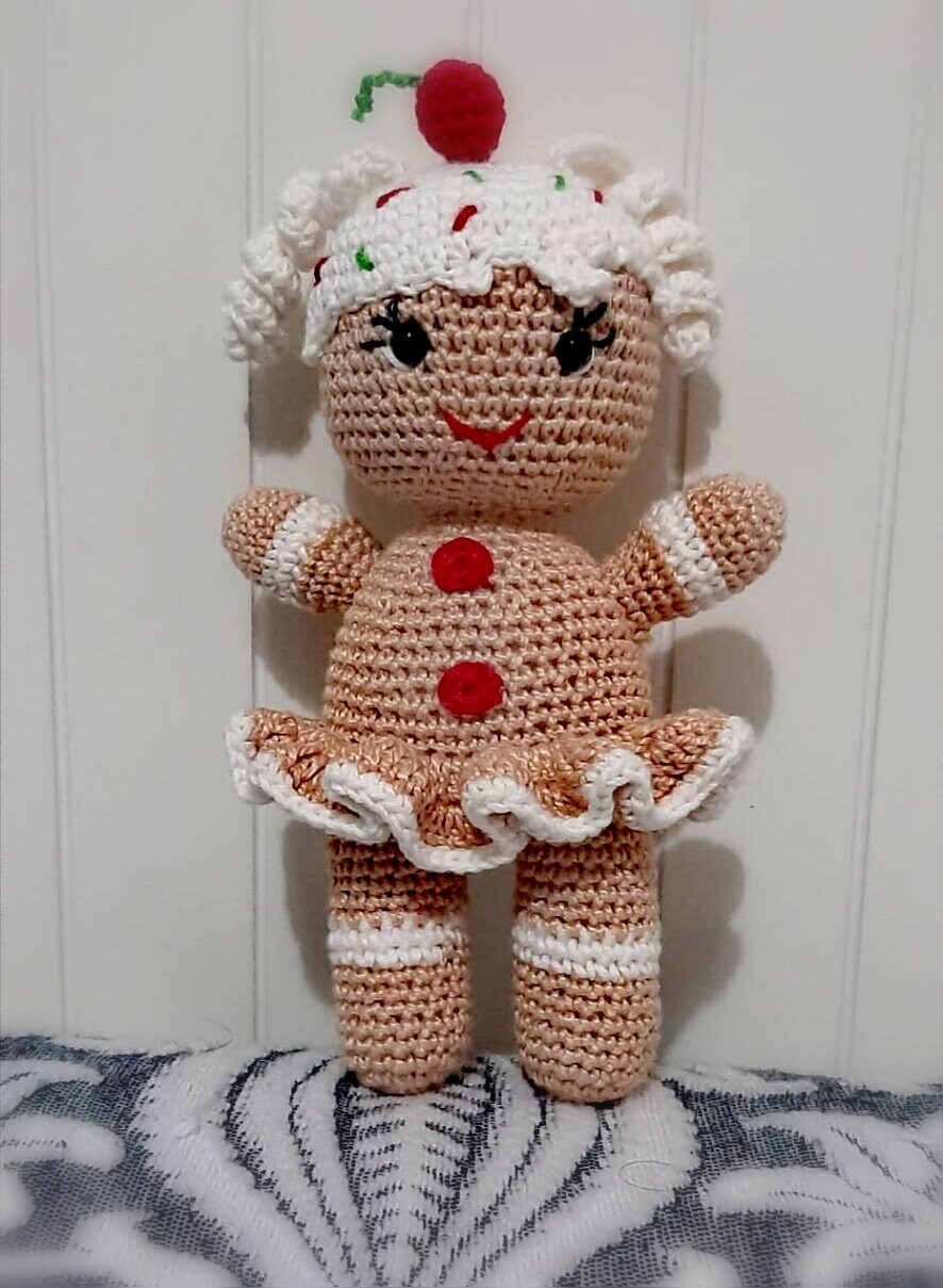 Gingerbread girl Christmas doll Gingerbella Christmas | Etsy