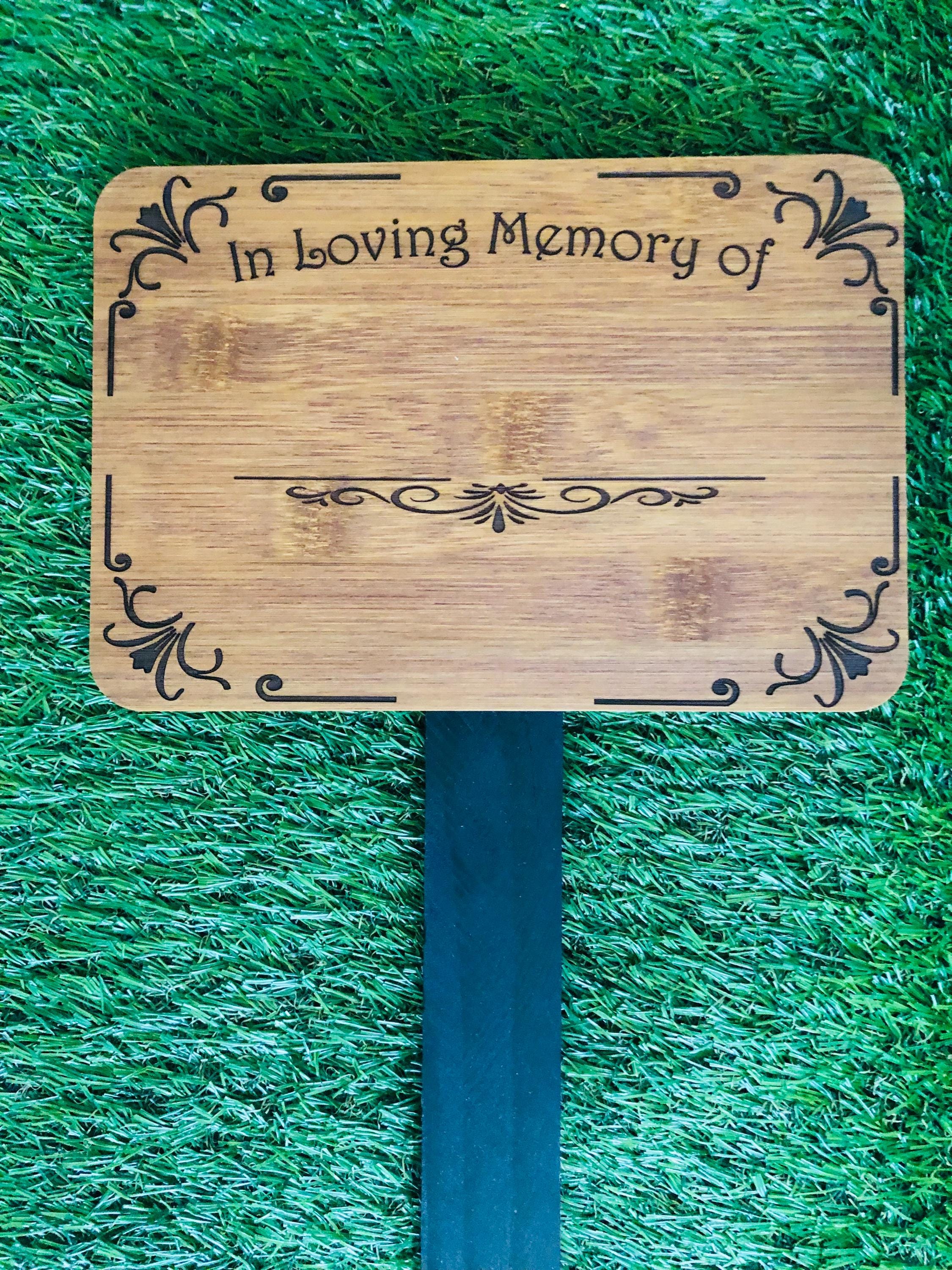 Personalized Wooden Memorial Plaque With Stake (8.5" X 6" X 5/16 ″ - 22 ...