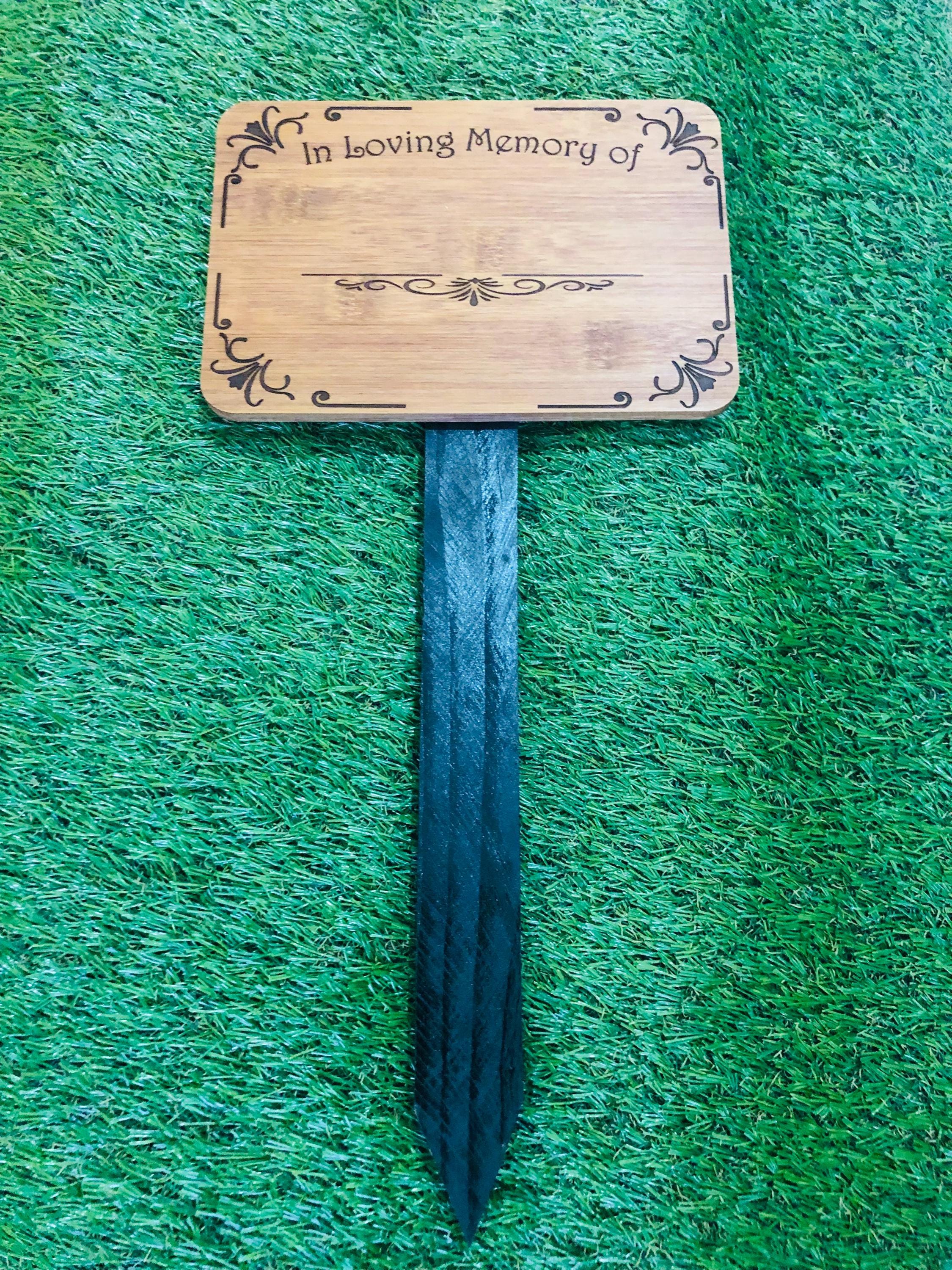 Personalized Wooden Memorial Plaque With Stake (8.5" X 6" X 5/16 ″ - 22 ...