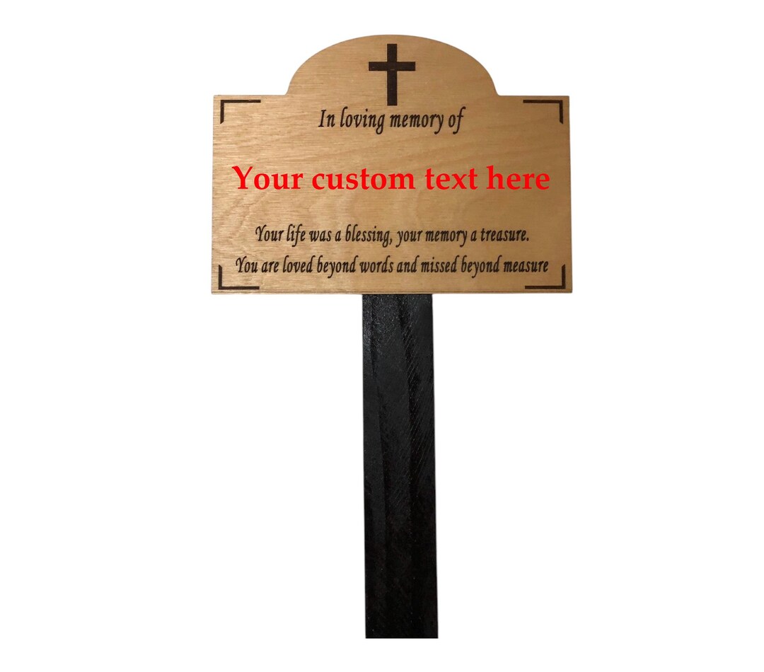 Personalized Wooden Memorial Plaque With Stake: Engraved Pet Grave ...