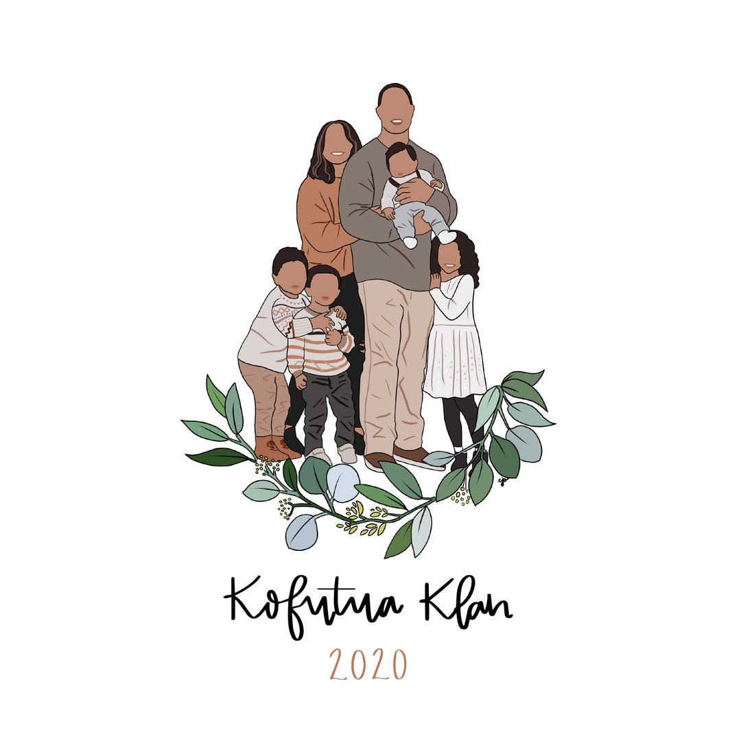 DIGITAL Family Portrait Faceless Portrait Family Portrait - Etsy
