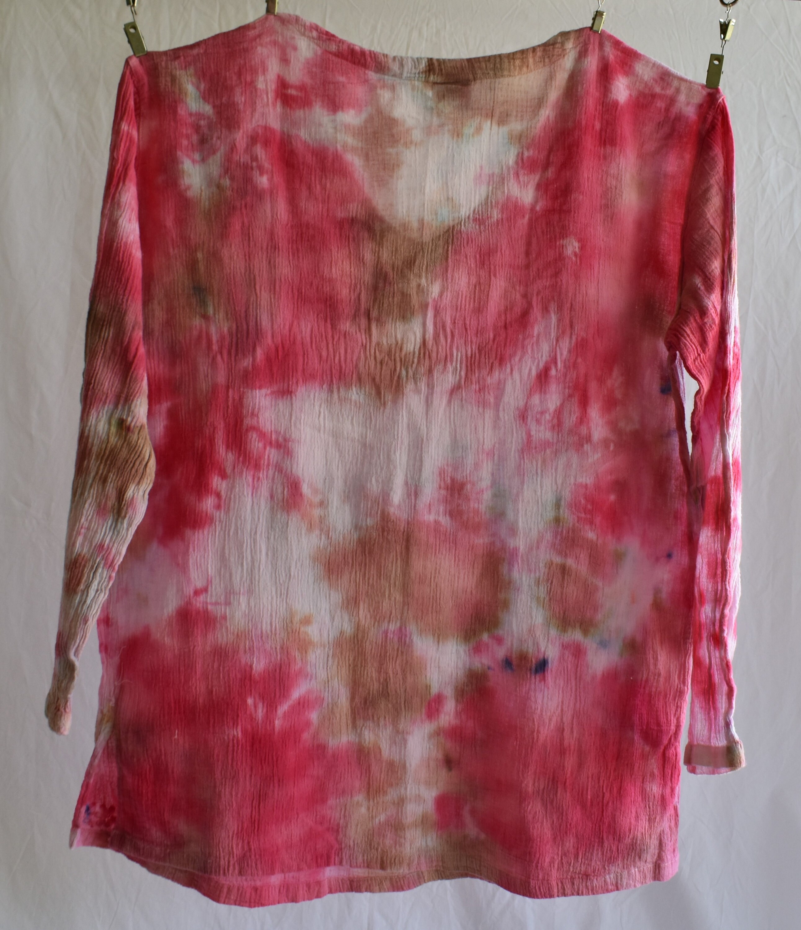 Geeta Kurta, Tunic, V-neck Shirt, Bohemian, Hippi, Cotton Gauze, Shades ...