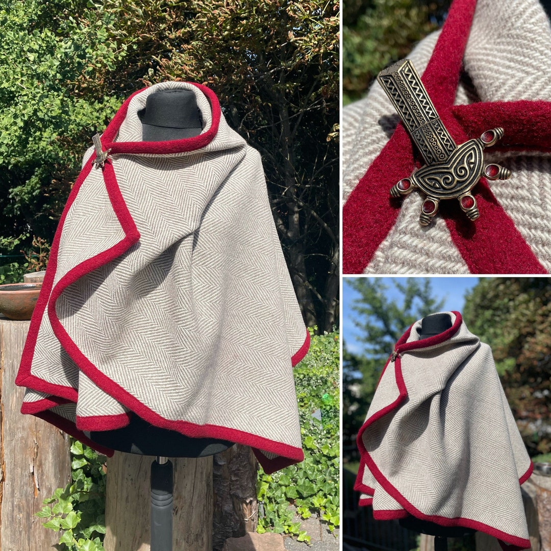 Medieval Clothing, Shawl, Viking Clothing, Rectangular Cloak - Etsy