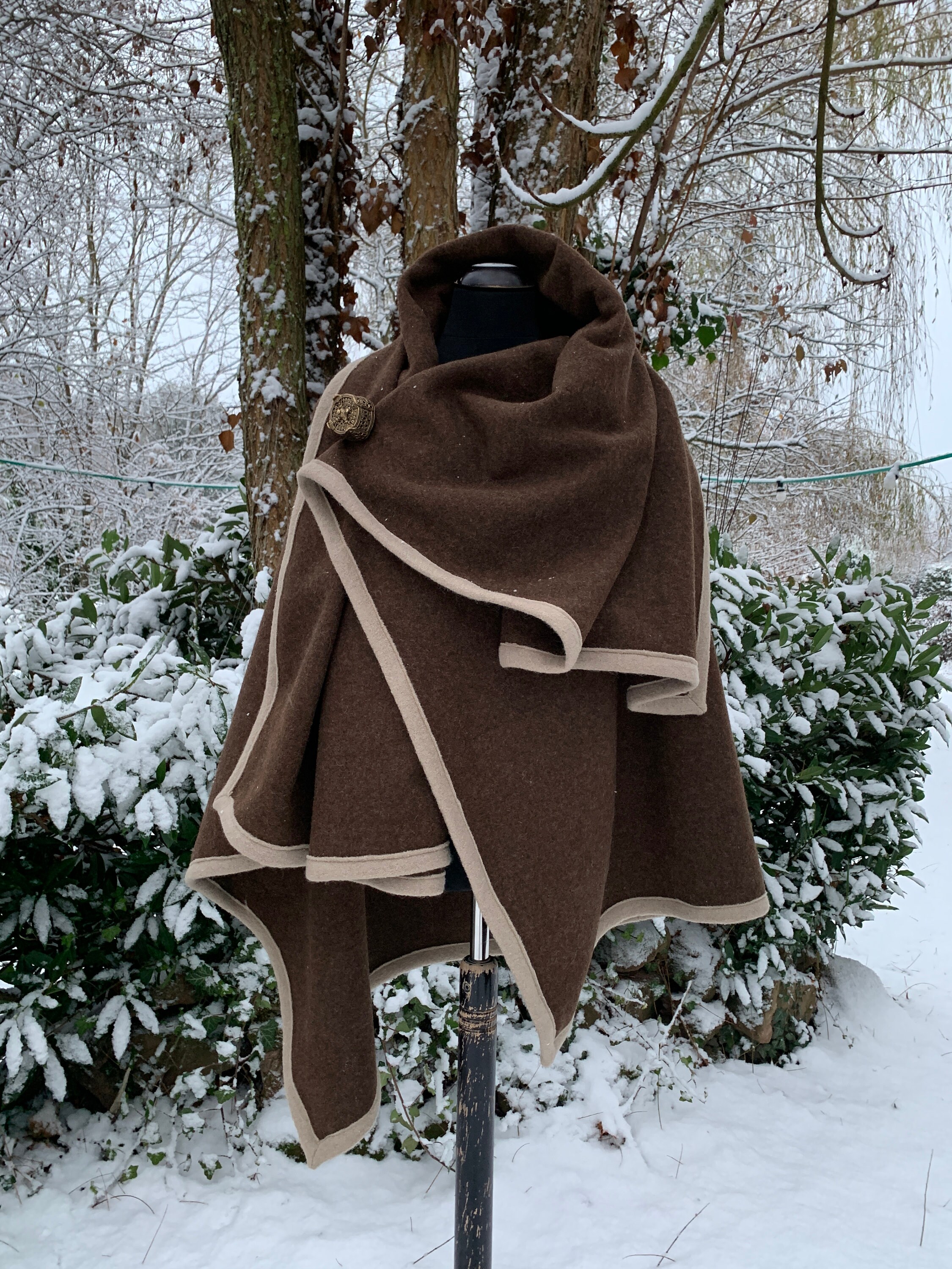 Wikinger Mantel ca 150x180 cm Rechteckmantel aus 100% | Etsy