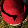 Medieval Cap Crafted in Green Woolen Cloth for 13th Century Reenactment ...