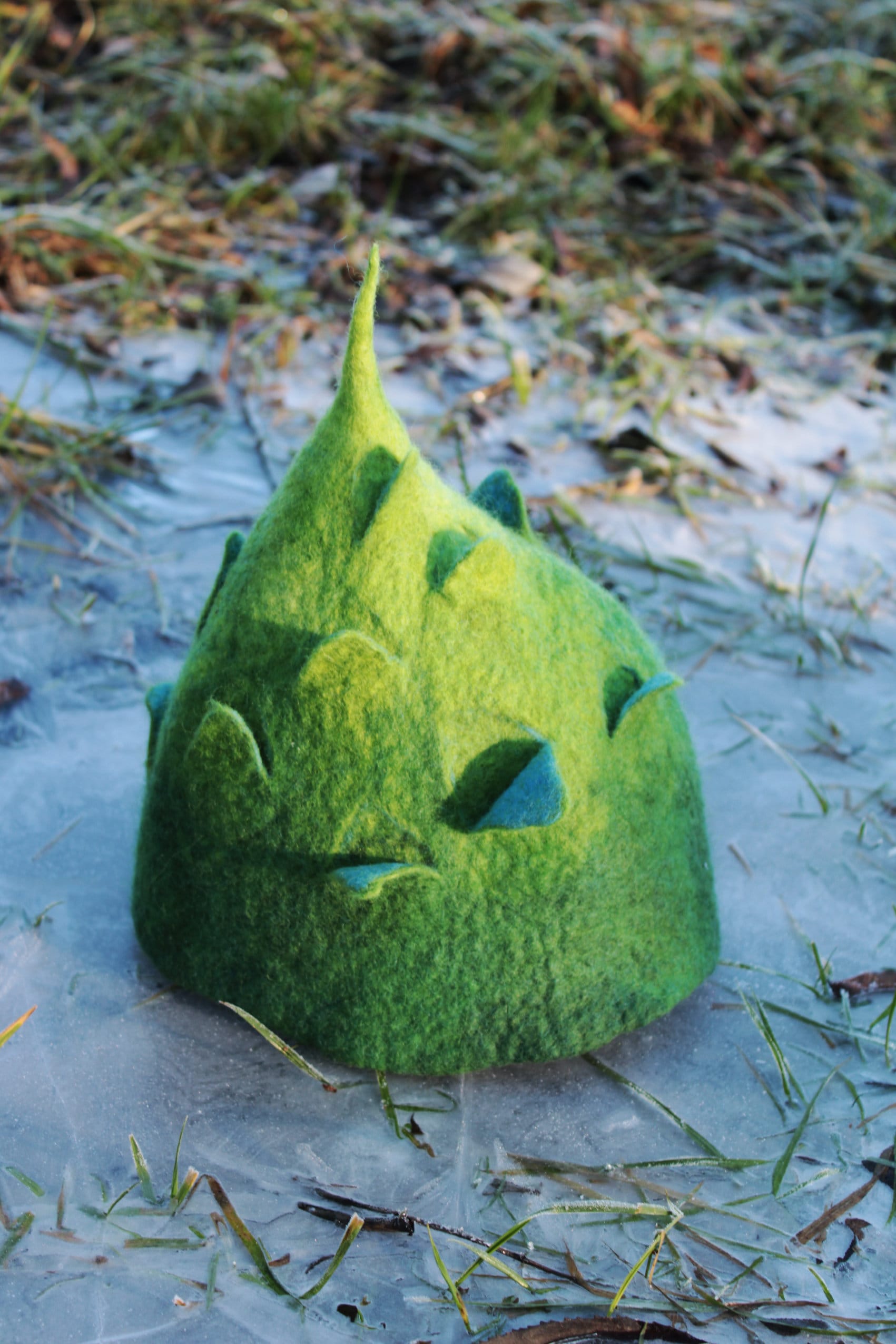 Pixie Green Handfelted Nature Lover Hat Chapeau De Cone - Etsy