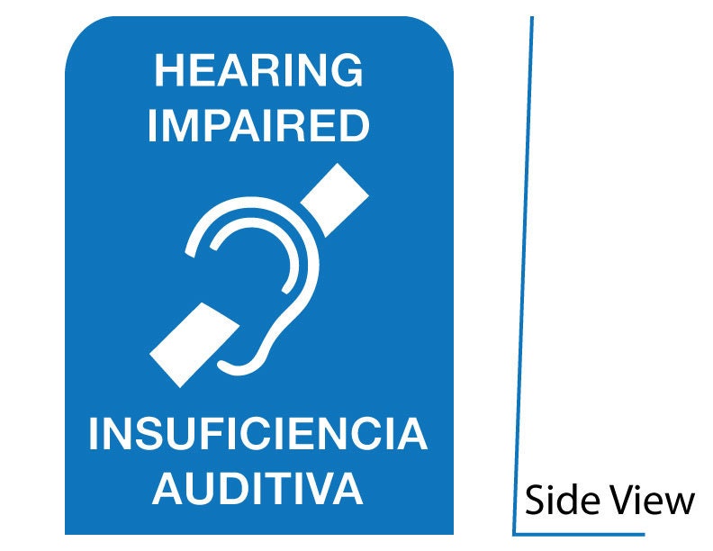 Hearing Impaired 6x8 Free Standing Aluminum Sign | Etsy