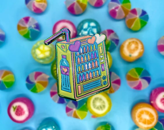 Vending Machine Juice Box Pin rainbow Plated | Etsy