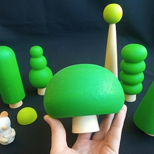 Wooden Tree Toy Set Woodland Trees Playset Nursery Decor | Etsy