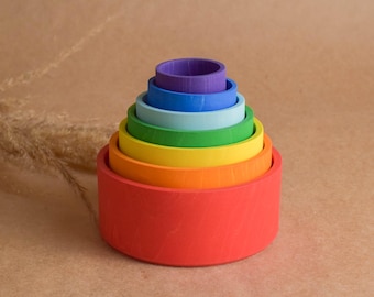 Wooden Balance Color Sorting Toy Mushrooms on Fishing Rod Montessori ...