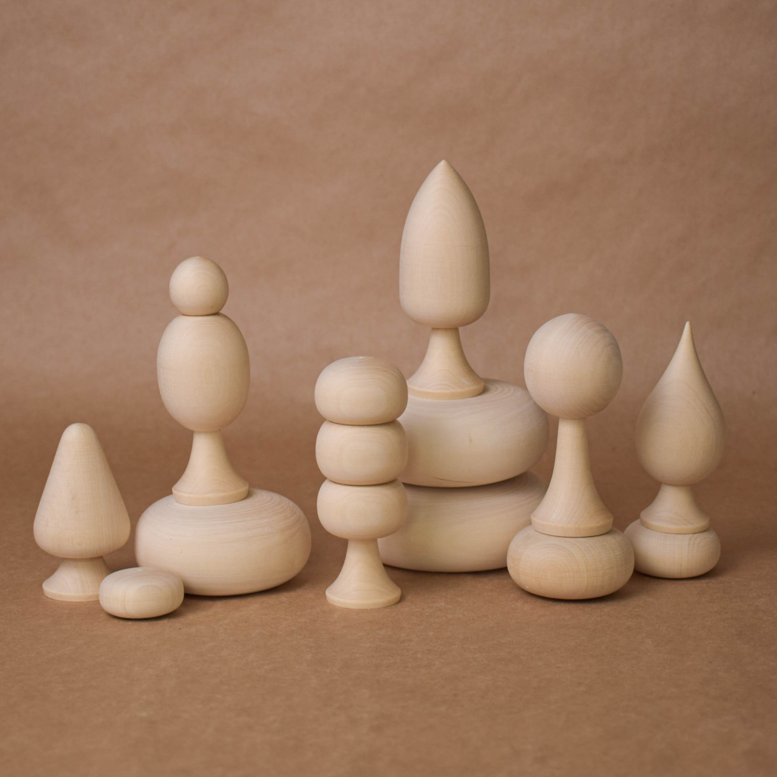 Wooden Tree Toy Set Woodland Trees Playset Nursery Decor | Etsy