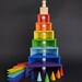 Wooden Rainbow Stacking Toy Set of 30 Pcs. Rainbow - Etsy