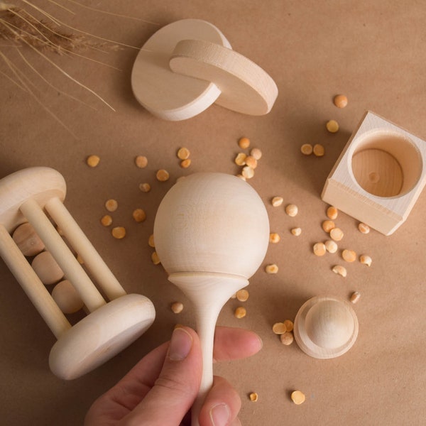 Wooden Baby Rattle - Etsy