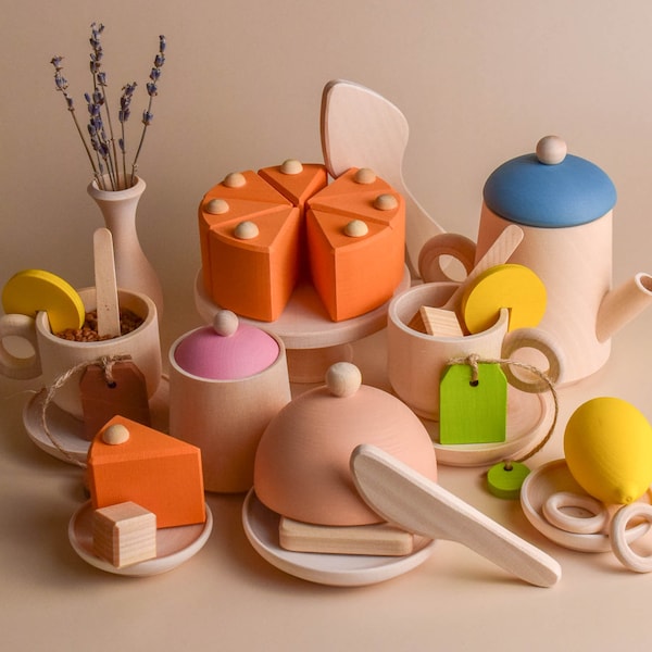 Wooden Tea Set - Etsy