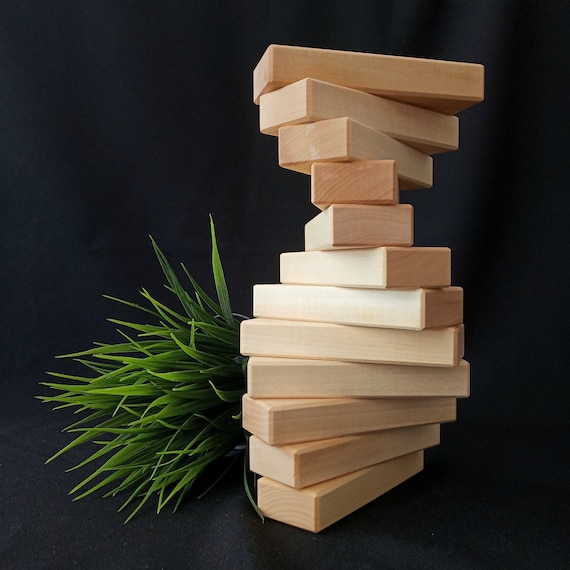 Wood Baby Square Building Blocks Toy Set Montessori Baby | Etsy