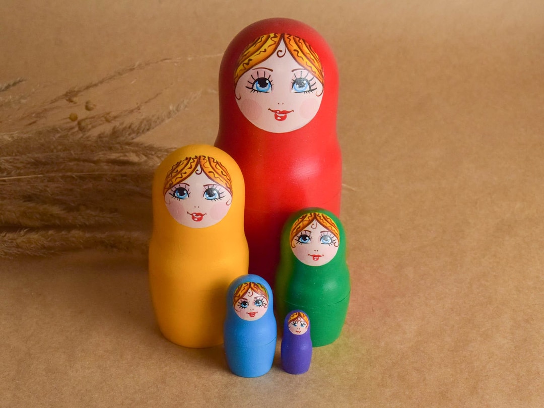 Matryoshka Doll Inside Each Other That Get Smaller Traditional Wooden ...