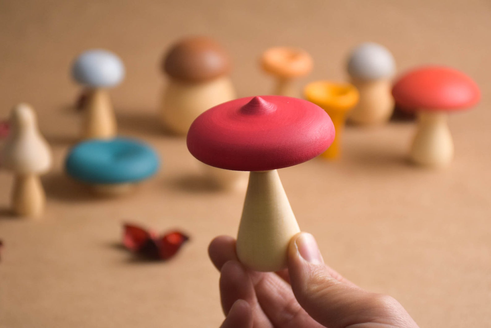 Wooden Miniature Mushroom Set for Fairy Garden or Baby Nursery Decor ...