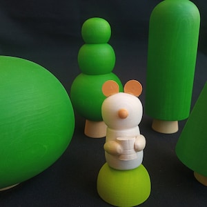 Wooden Tree Toy Set Woodland Trees Playset Nursery Decor | Etsy