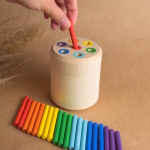 Matchstick Color Drop Sorter Toy Baby Development Learning Game ...