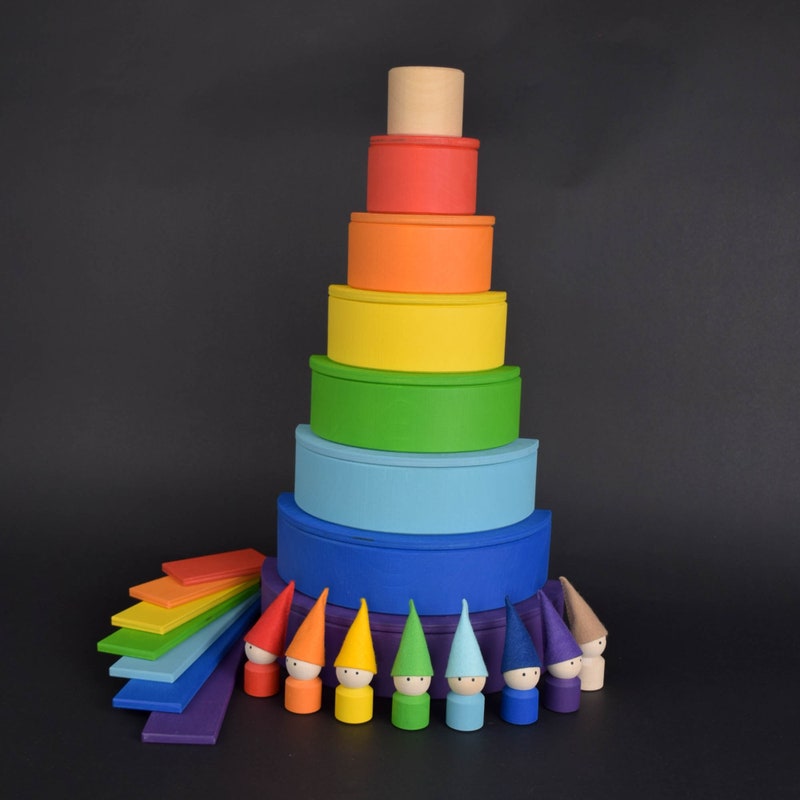 Wooden Rainbow Stacker - Etsy