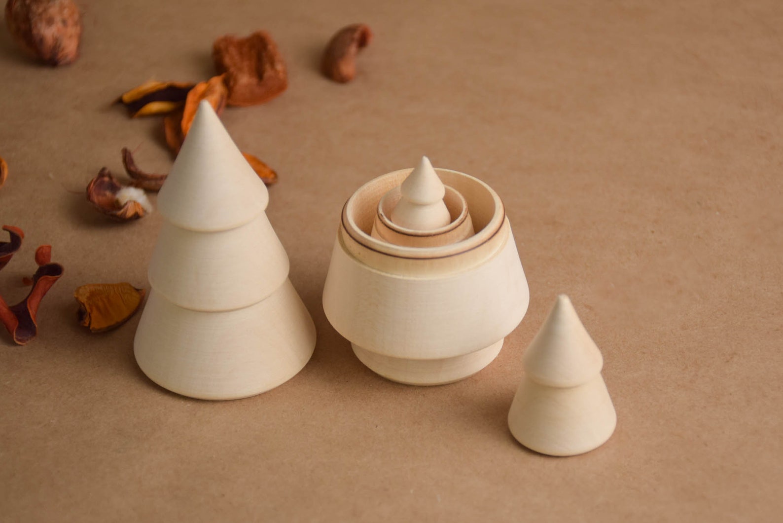 Wooden Tree Toy Set OPENING Woodland Trees Playset Nursery | Etsy