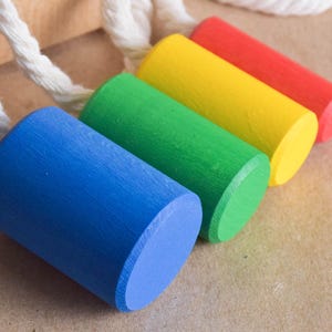 Montessori Color Sorting Activities for Preschoolers Rainbow Wood Block ...